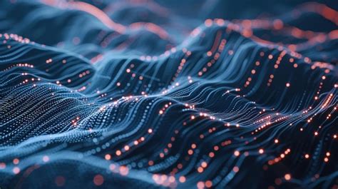 Conceptual Ai Landscape With Floating Data Points And Neural Network