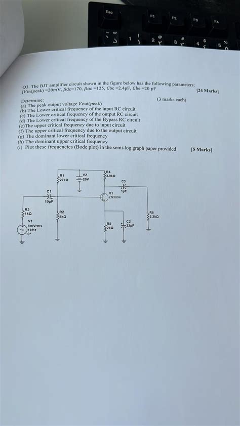 Q The BJT Amplifier Circuit Shown In The Figure Chegg