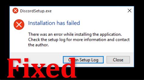How To Fix Discord Installation Has Failed Error Windows 10 8 7 Youtube