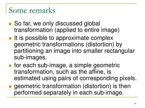 Ppt Digital Image Processing Lecture 7 Geometric Transformation Powerpoint Presentation Id