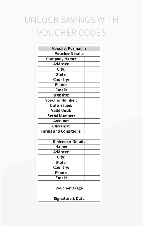 Free Promo Code Templates For Google Sheets And Microsoft Excel Slidesdocs