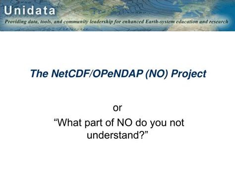 PPT The NetCDF OPeNDAP NO Project PowerPoint Presentation Free Download ID