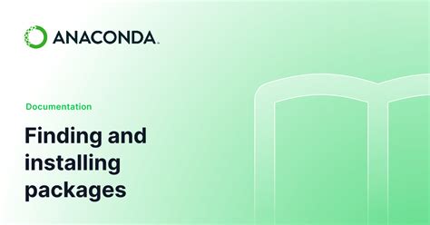 Finding And Installing Packages Anaconda