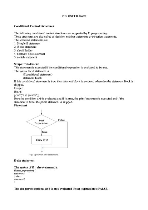 Unit Ii Pps Converted Unit Ii Notes Pps Unit Ii Notes Conditional