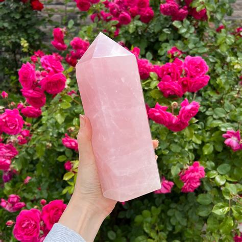 Large Rose Quartz Tower Madagascar Rose Quartz Rose Quartz Tower