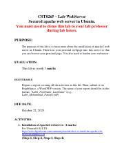 Secured Apache Web Server Installation Hosting Personal Course Hero