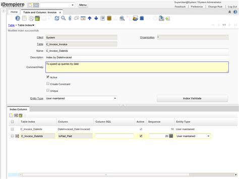 NF DB Objects In Dictionary IDempiere En