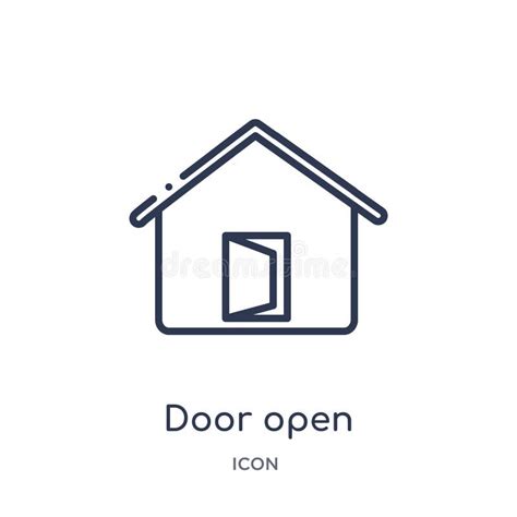 Door Open Icon In Trendy Design Style Door Open Icon Isolated On White Background Stock Vector