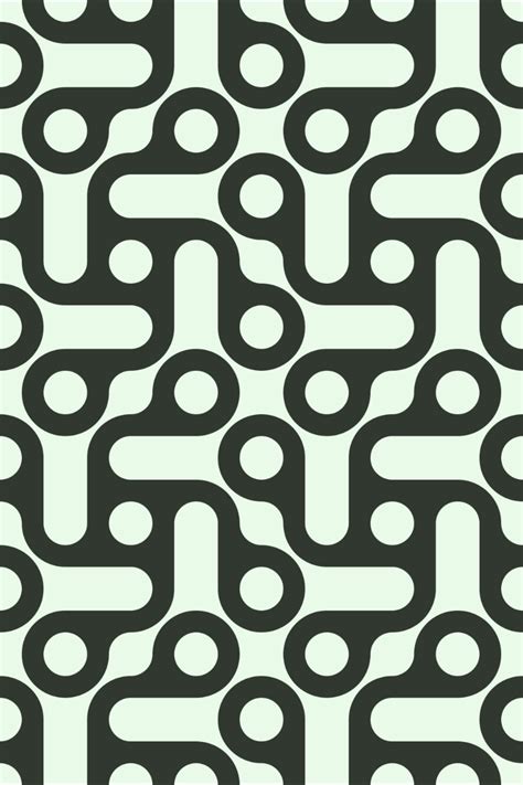Geometric Seamless Pattern With Abstract Lines Swastik Circle And Curve