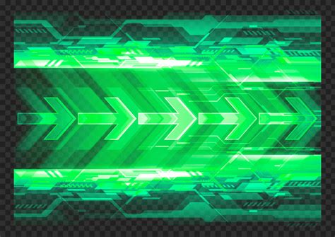 Science Technology Green Light Arrows Effect Png Citypng
