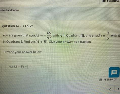 solved feedbac ontent attribution question 14 1 point 3 with