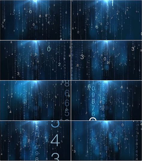 大数据时代数字流科技数字雨数码视频素材