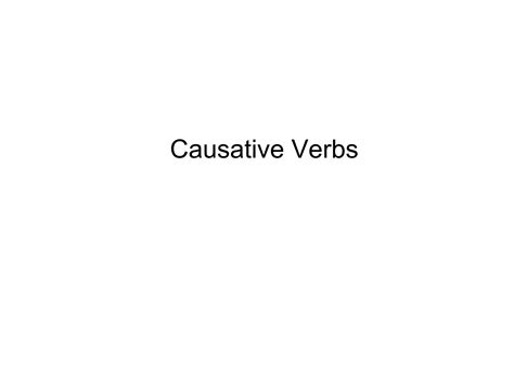 Causative Verbs PPTX Programming Languages Computing