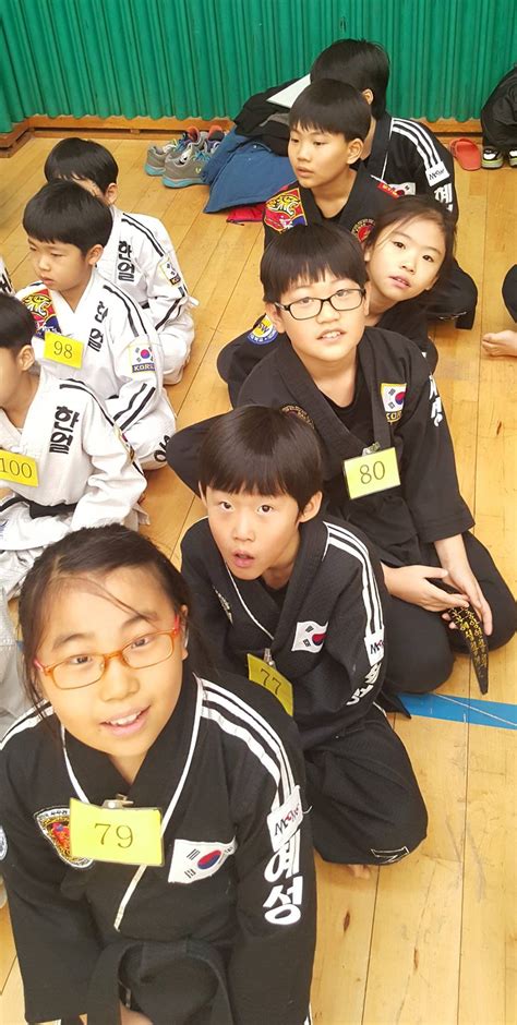 무무관 혜성합기도 혜성합기도 승단심사 입니다 20160109 아이들이 검은띠 및 단을