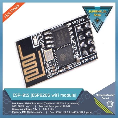 Jual Esp 01s Esp 8266 Esp8266 Microcontroller Iot Wifi Module Shopee Indonesia