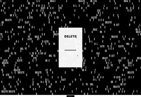 DELETE Website On Behance