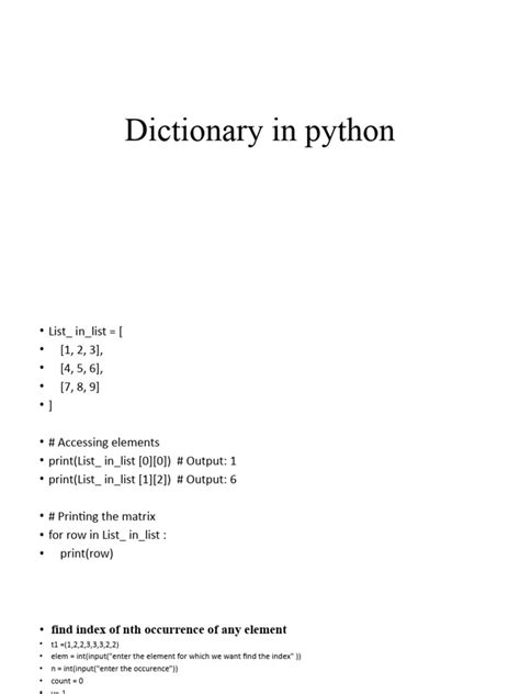 Dictionary In Python 1 Pdf Parameter Computer Programming