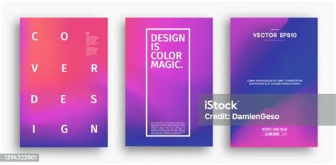 노란색 빨간색 보라색 파란색 그라디언트로 디자인 템플릿을 덮습니다 웨이브 벡터 일러스트레이션 그라디언트 메쉬 포스터 추상 배경 유동적인 배너 디자인 3차원 형태에 대한 스톡