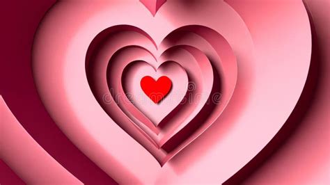 Pink Heart Animation With Layered Designs For Valentine S Day