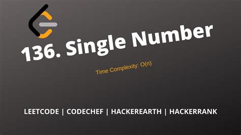 136 Single Number Linear Time Complexity Constant Space Leetcode Xor Ds And Algorithm