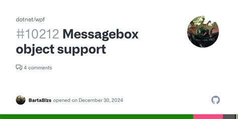 Messagebox Object Support · Issue 10212 · Dotnetwpf · Github