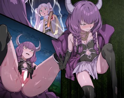 Rule 34 2girls Absurdres Aura Sousou No Frieren Black Thighhighs