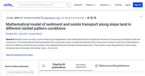 Mathematical Model Of Sediment And Solute Transport Along Slope Land In Different Rainfall