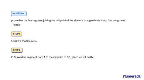 solved prove that the line segment joining the midpoint of the side of