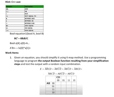 Solved Hint C Use Operator Andand And Description And Or Not