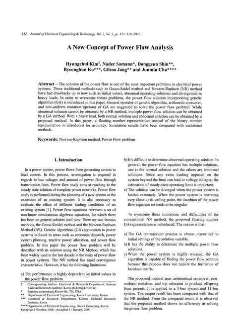 PDF A New Concept Of Power Flow Analysis