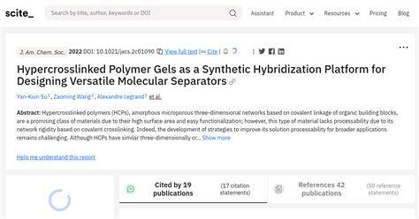 Hypercrosslinked Polymer Gels As A Synthetic Hybridization Platform For