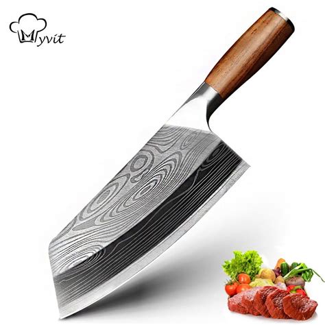 Meat Cleaver Knife Heavy Duty For Kitchen 8inch Sharp Chinese Chopping