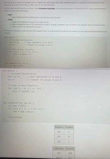 Answered Given An Array Of At Least One Integer Write A Program To Create A New Array With