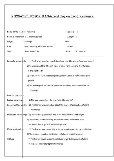 Innovative Lesson Plan Docx