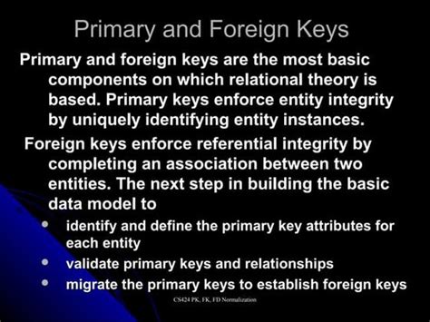 types of database keys ppt