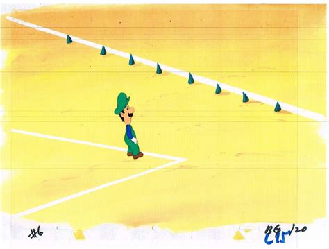 Super Mario World Animation Cel Dic Nintendo Luigi 1991 Copy Bg