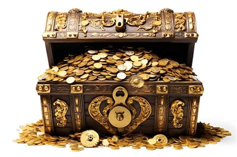Premium Photo Treasure Chest Filled With Shimmering Gold Coins