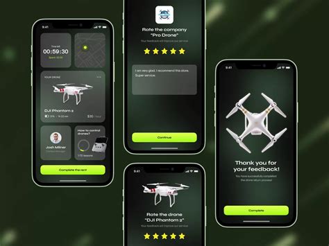 Interface For Using Drone While Renting Through The Mobile App By Cre8 Team Product Design For
