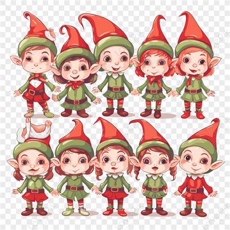 크리스마스 엘프 벡터만화클립 아트상표 Png 일러스트 무료 다운로드 Lovepik