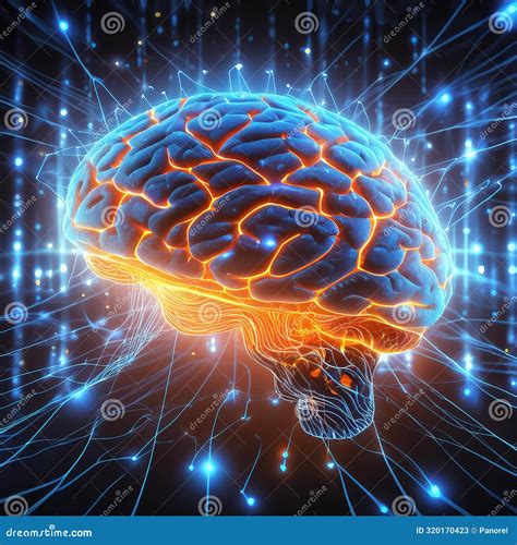 Neural Activity In The Brain Detailed Representation Of Glowing Brain Neurons Neural Network