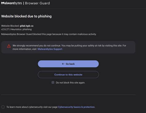 browser guard false positive on gitlab ce self hosted websites