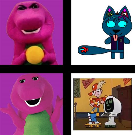 Barney Prefers Scooter And Mr Chips By Annieandrothekitten On Deviantart