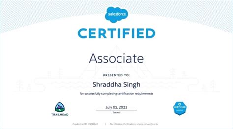 Shraddha Singh On Linkedin Trailhead Salesforce Associate Salesforceassociate Certification…