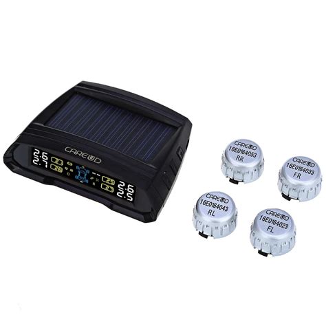 CAREUD T Solar Power Car TPMS Wireless Tire Pressure Monitoring System External Internal S