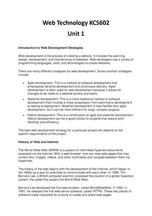 Web Tech Unit By Multi Atoms Web Technology Notes By Multi Atoms Notes By Multi Atoms