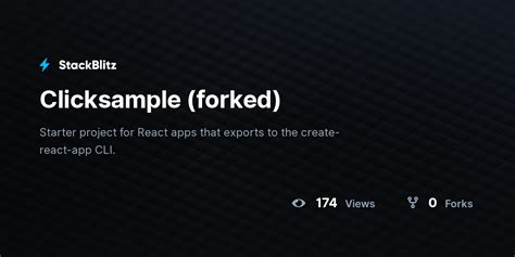 Clicksample Forked Stackblitz