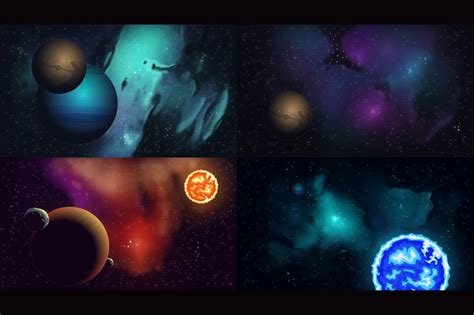 Parallax Space Backgrounds By Free Game Assets GUI Sprite Tilesets