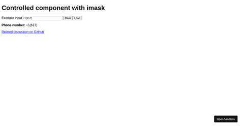 Controlled React Imask Codesandbox