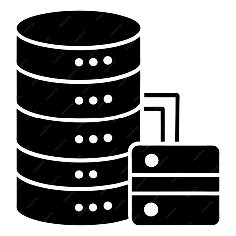 Premium Vector Database Server Silhouette Vector Illustration