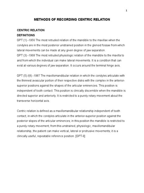 F Methods Of Recording Centric Relation Final Pdf Dentures